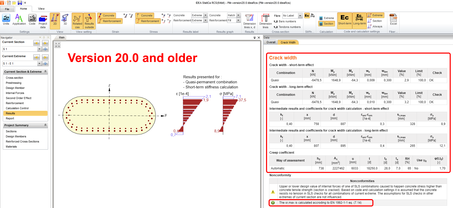 Crack Width Check Of Cross Sections With A Large Concrete Cover Idea